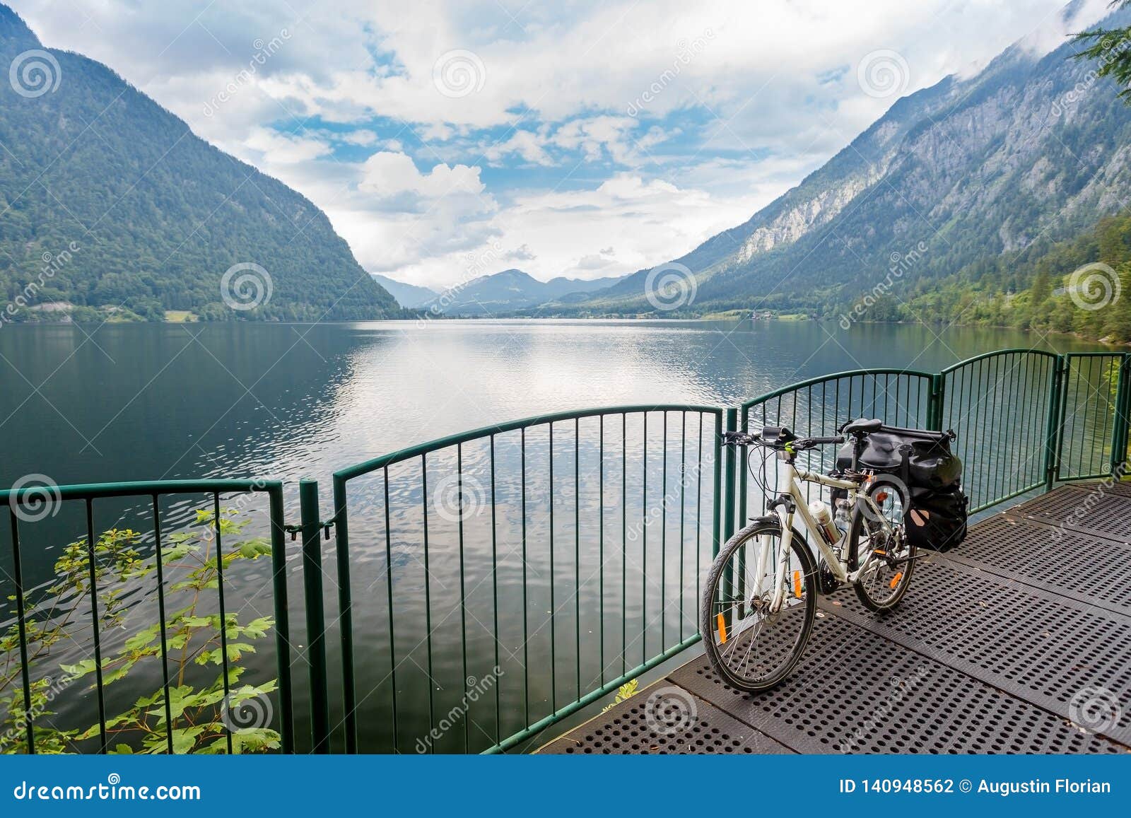 Touring Bicycle in Austria at Hallstatt Stock Photo - Image of ...