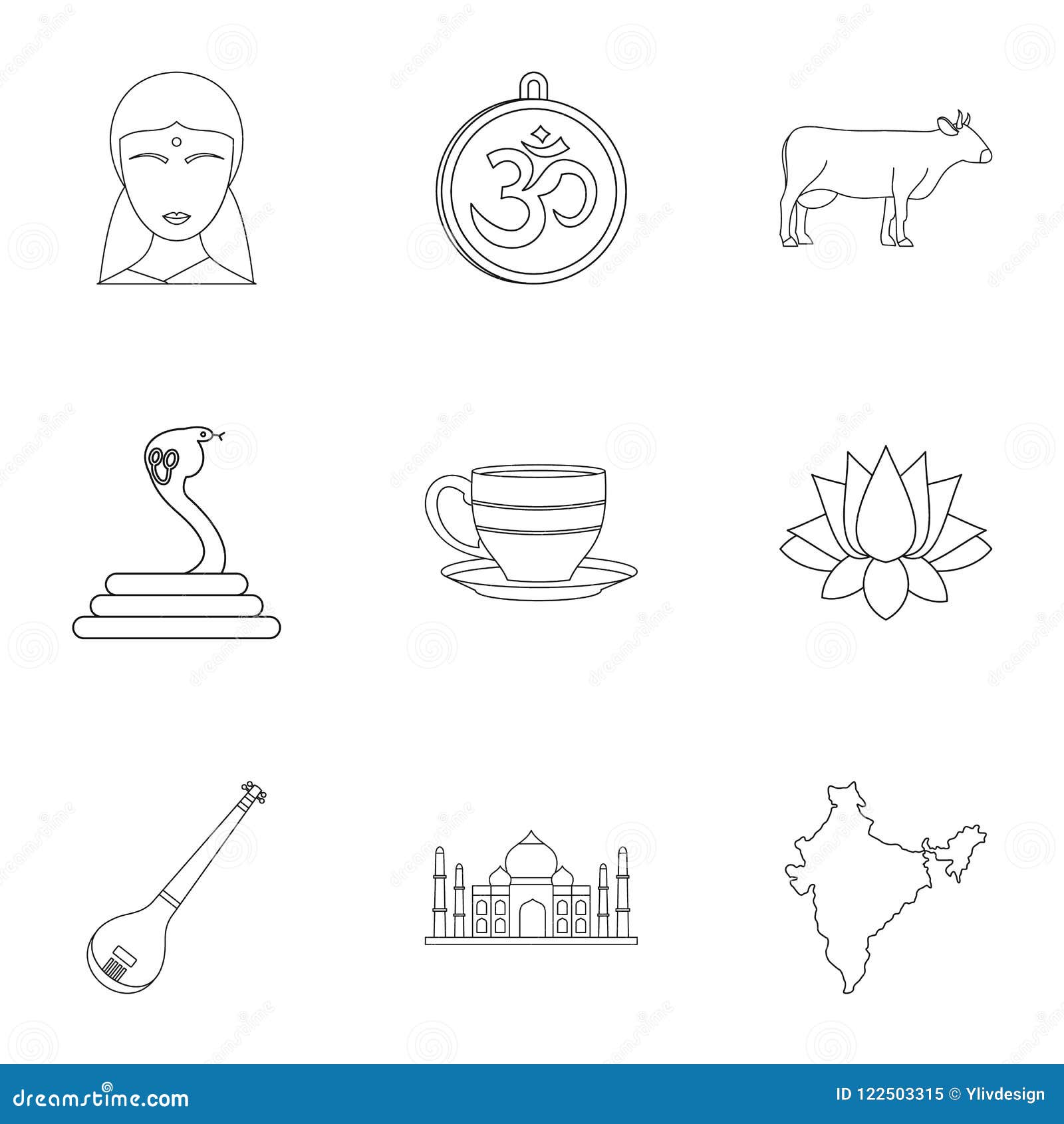 Tourism in India Icon Set, Outline Style Stock Vector - Illustration of ... Tourism in India Icon Set, Outline Style Stock Vector - Illustration of ...