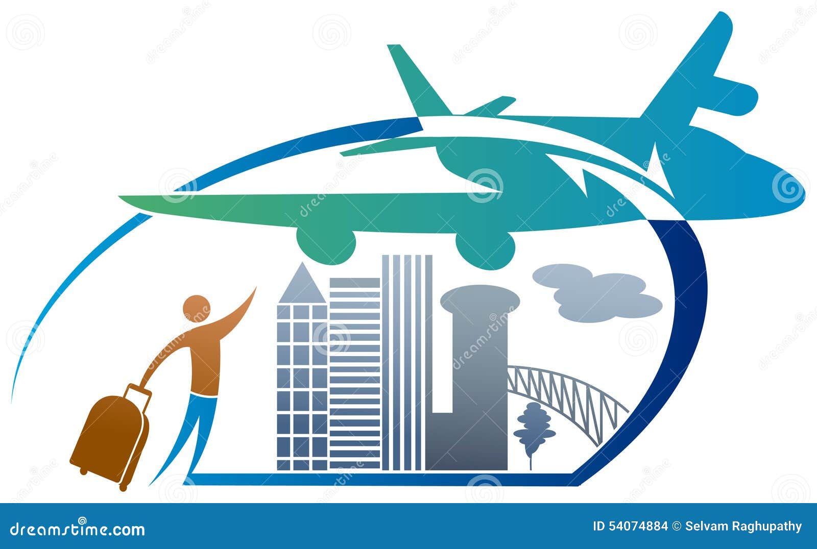Tourism logo stock vector. Illustration of departure - 54074884