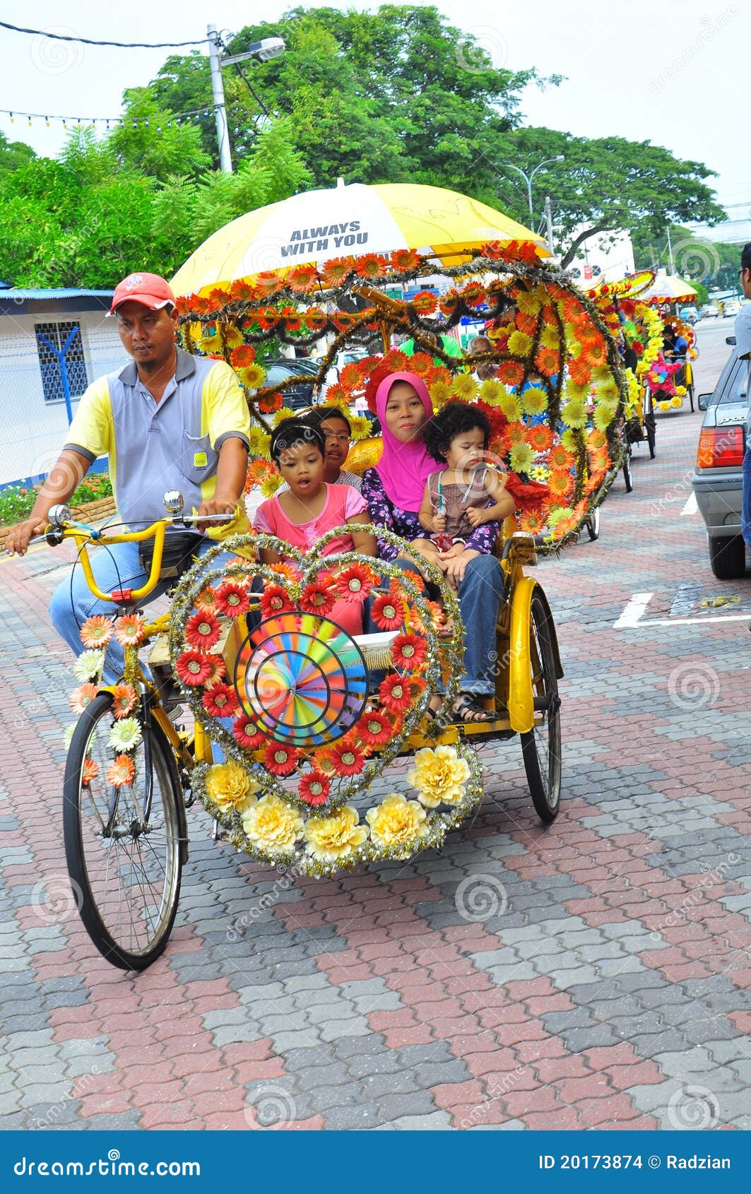Tourism Malaysia - Trishaw and Passenger Editorial Stock Image - Image ...