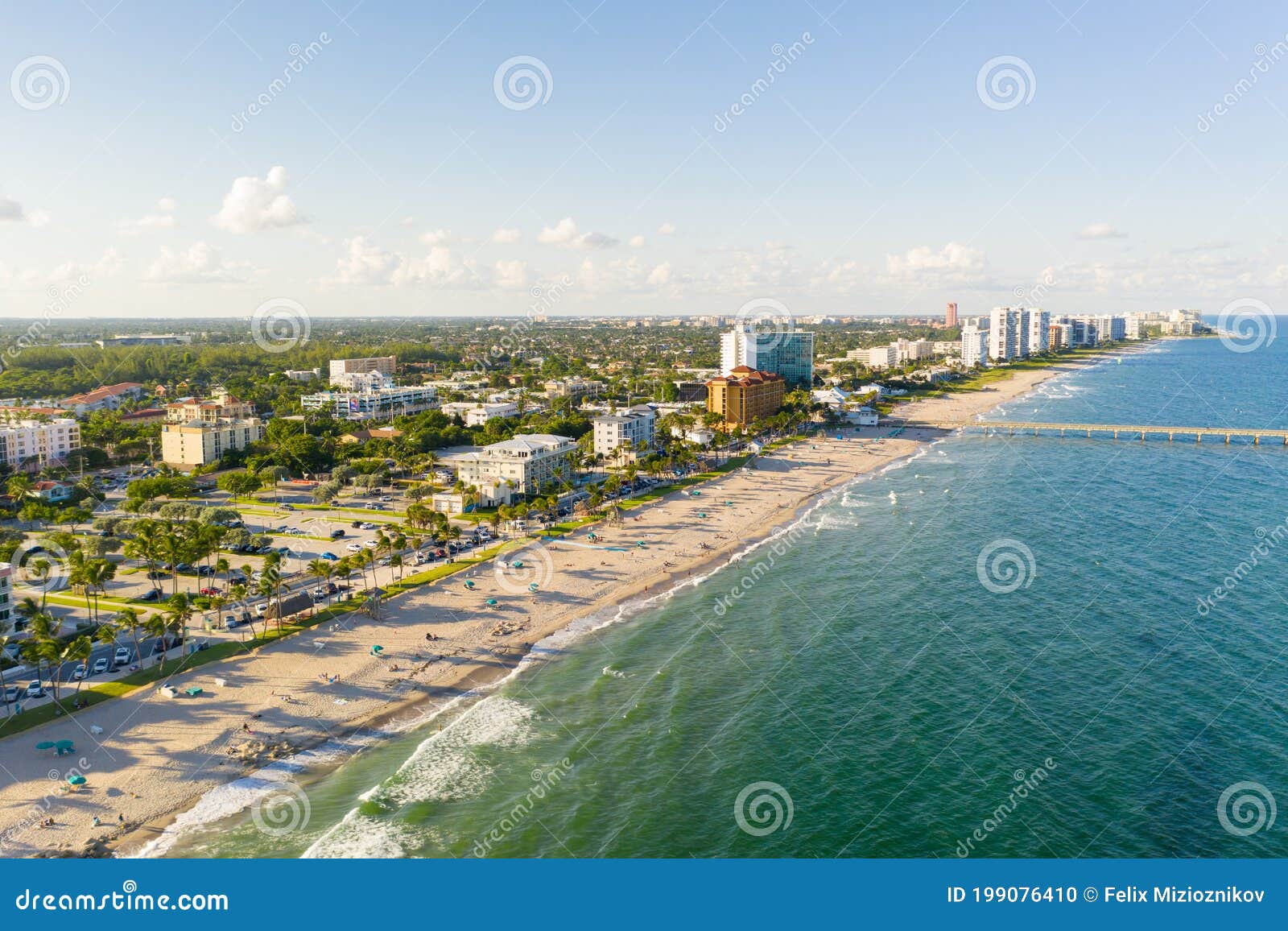 Tourism Photo Deerfield Beach FL Stock Photo - Image of aerial, coastal ...