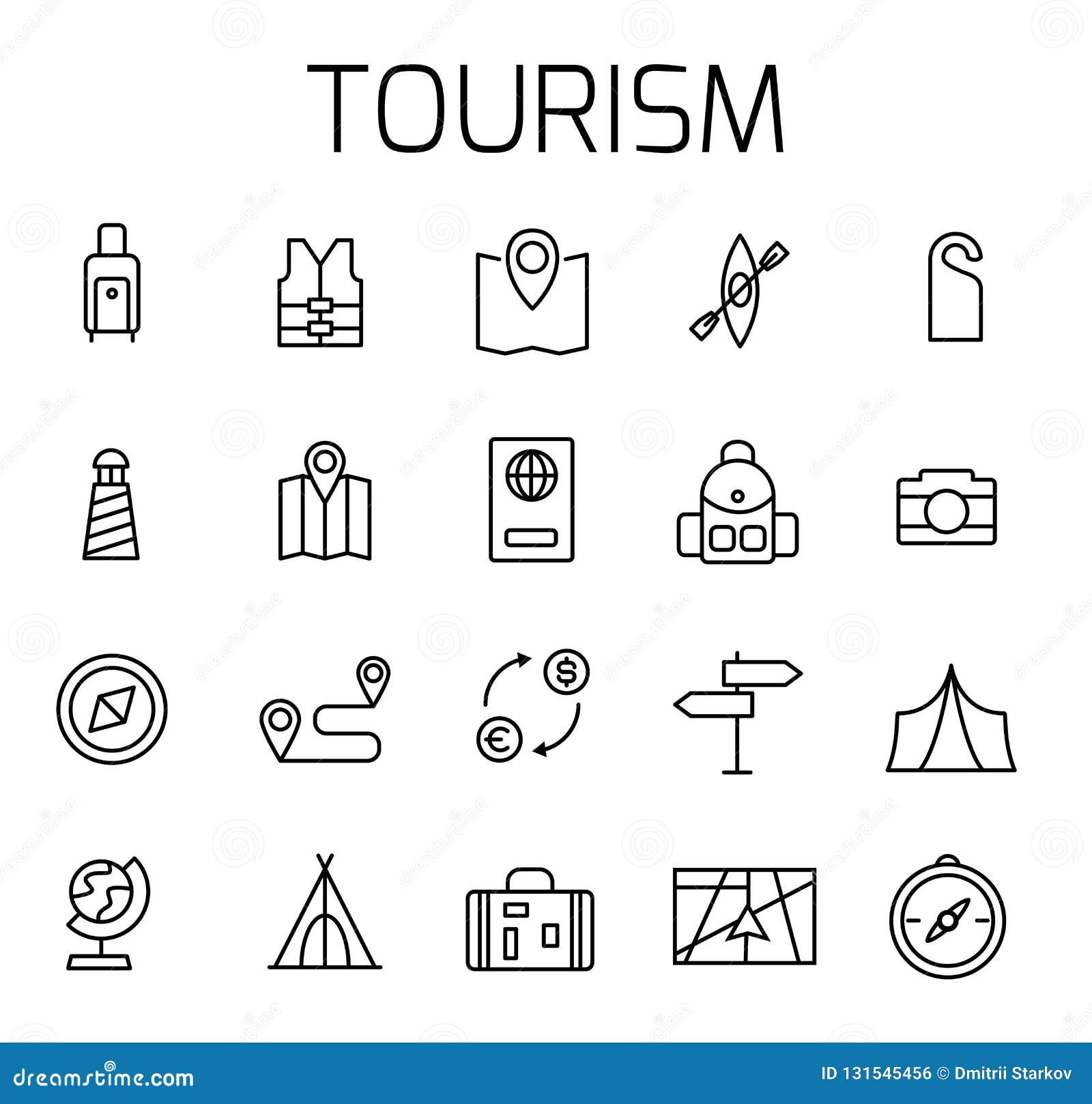 Tourism Related Vector Icon Set Stock Vector - Illustration of ... Tourism Related Vector Icon Set Stock Vector - Illustration of ...