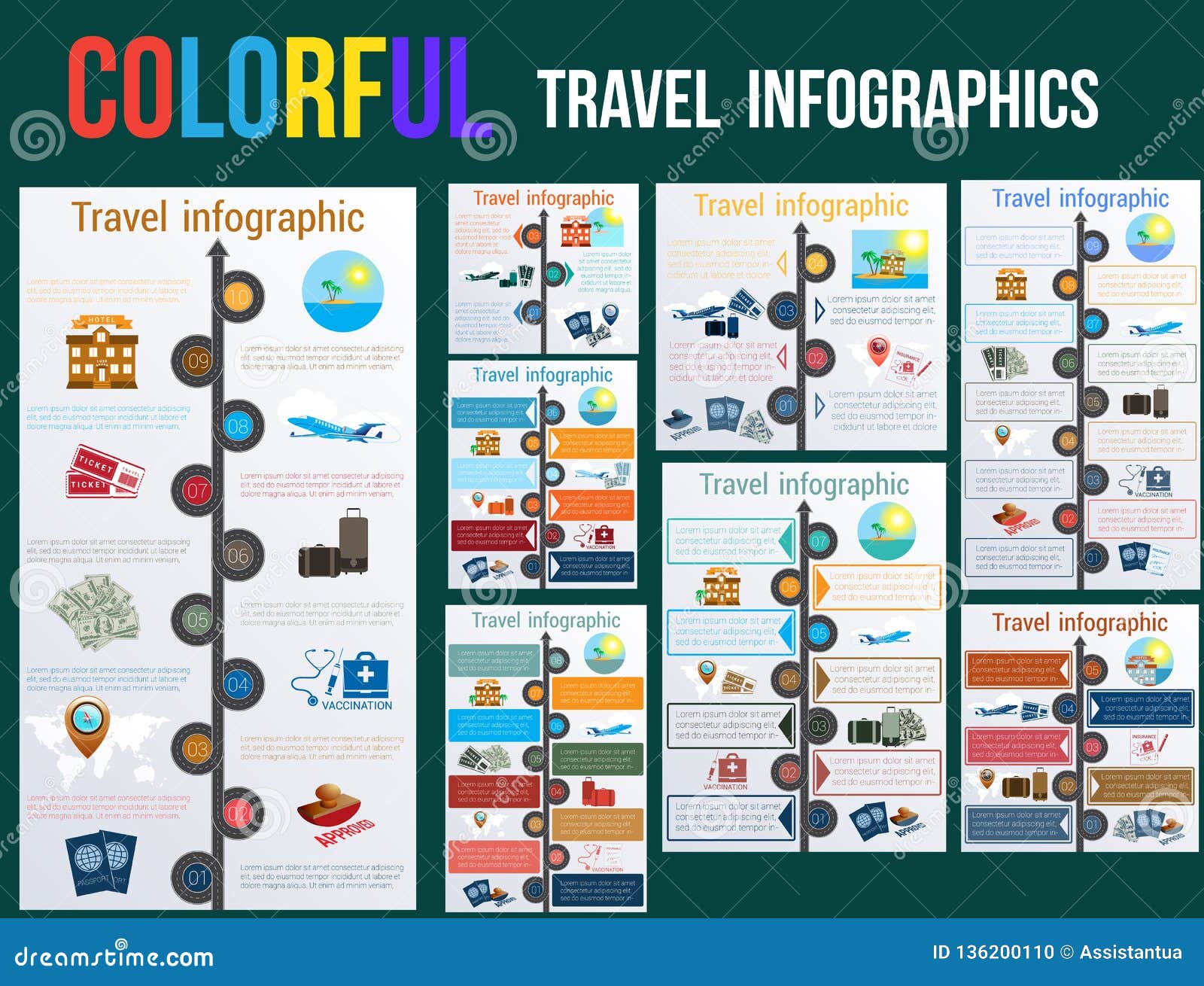 Tourism and Travel Concept in Infographics. Templates 3,4,5,6,7,8,9,10 ... Tourism and Travel Concept in Infographics. Templates 3,4,5,6,7,8,9,10 ...
