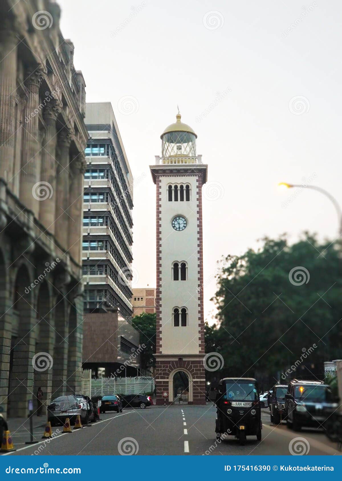 Tourist Attraction Colombo Tower Clock Lighthouse Editorial Image ...