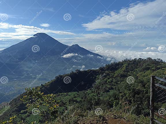 Tourist Attractions of Mount Dieng in Java Stock Photo - Image of cloud ...