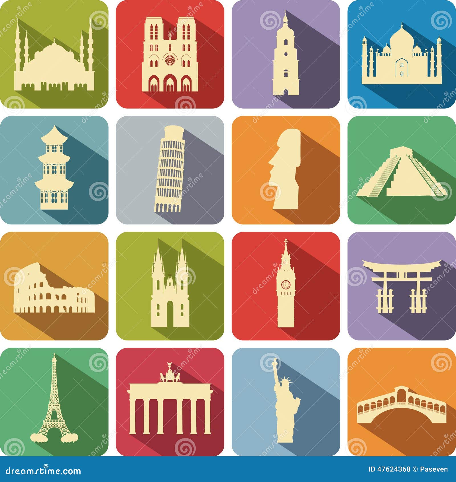 Set Of Tourist Attractions At Jeju Island In South Korea Famous ...