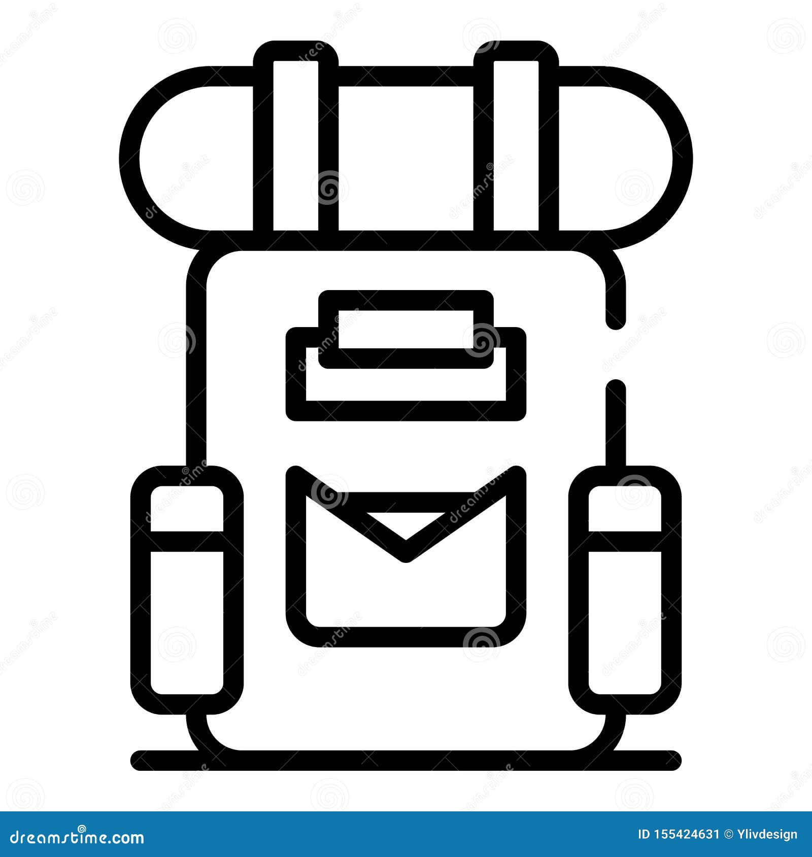 Tourist Backpack Icon, Outline Style Stock Vector - Illustration of ...