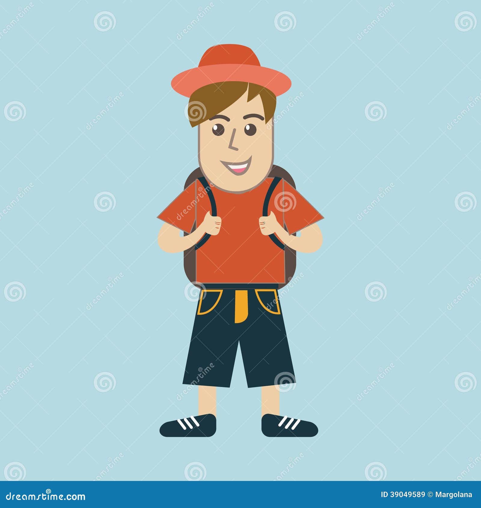 Backpacking Illustration Cartoon Vector | CartoonDealer.com #34199117