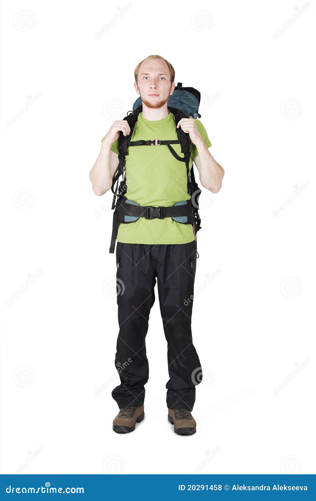 Tourist with Big Backpack Standing Stock Photo - Image of thigh ...