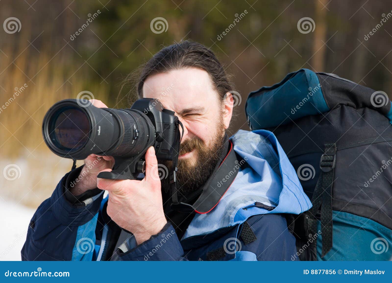 Tourist with the Big Camera Stock Photo - Image of leisure, active: 8877856