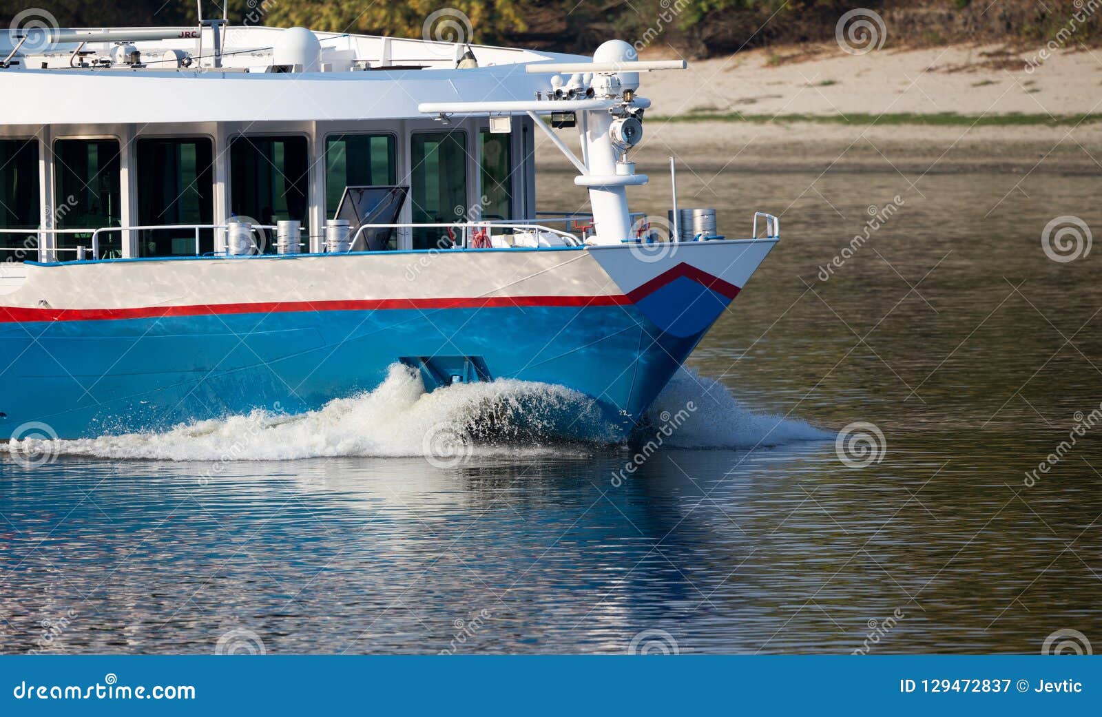 Tourist boat on river stock image. Image of landscape - 129472837