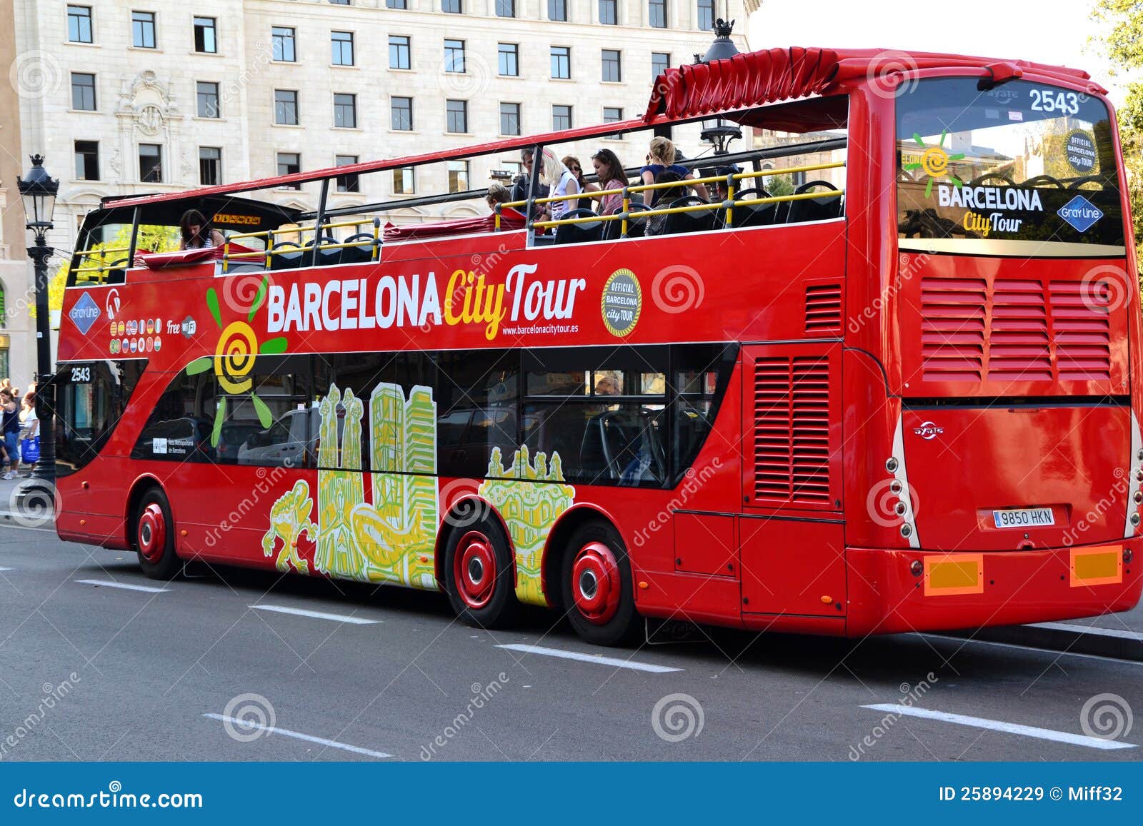Tourist Bus in Barcelona, Spain Editorial Stock Image - Image of famous ...