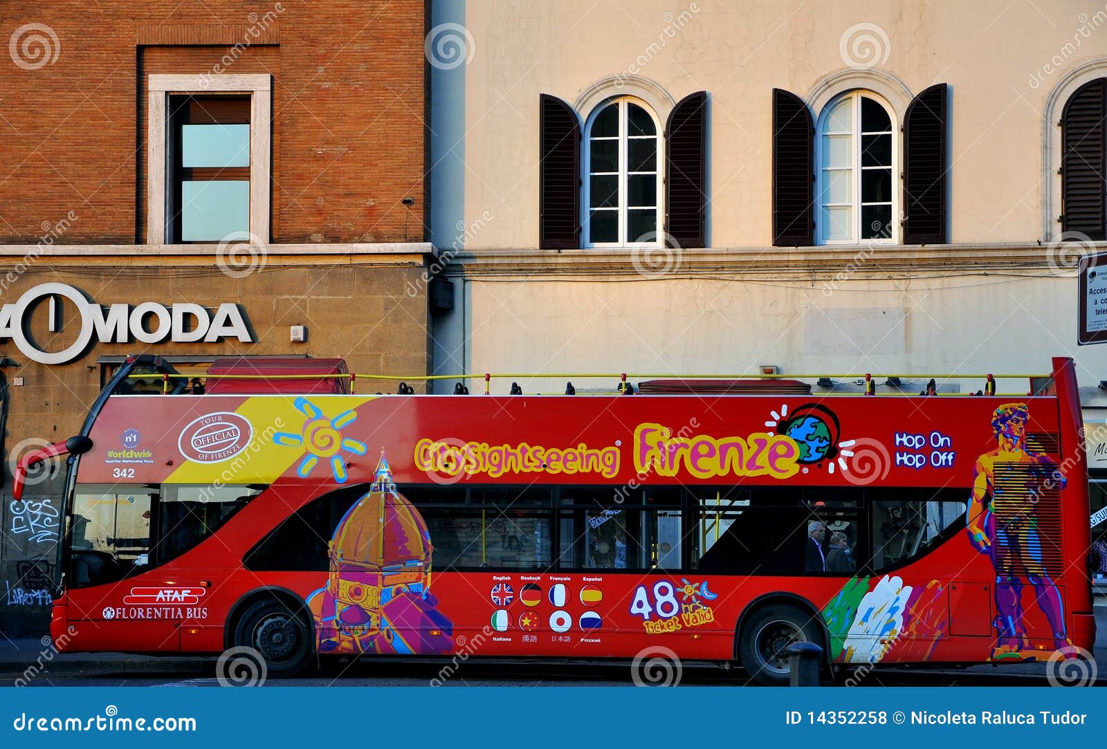 Tourist bus in Italy editorial stock photo. Image of classic - 14352258