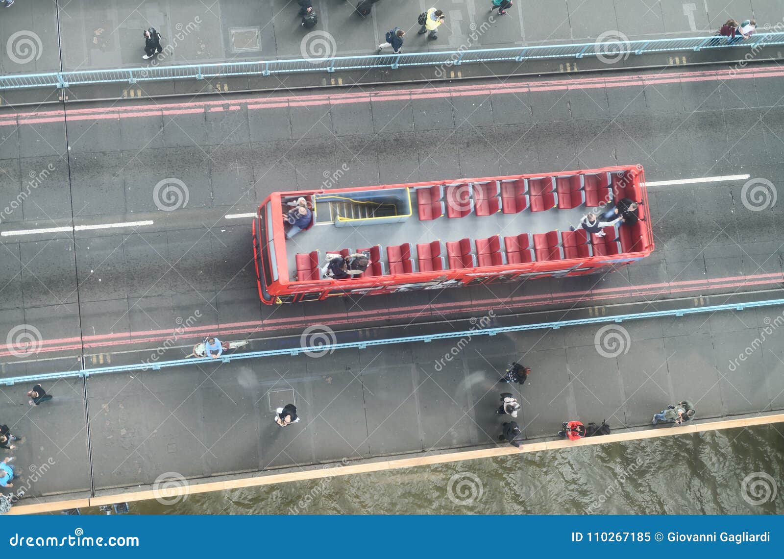 Tourist Bus Overhead Aerial View Stock Image - Image of transportation ...