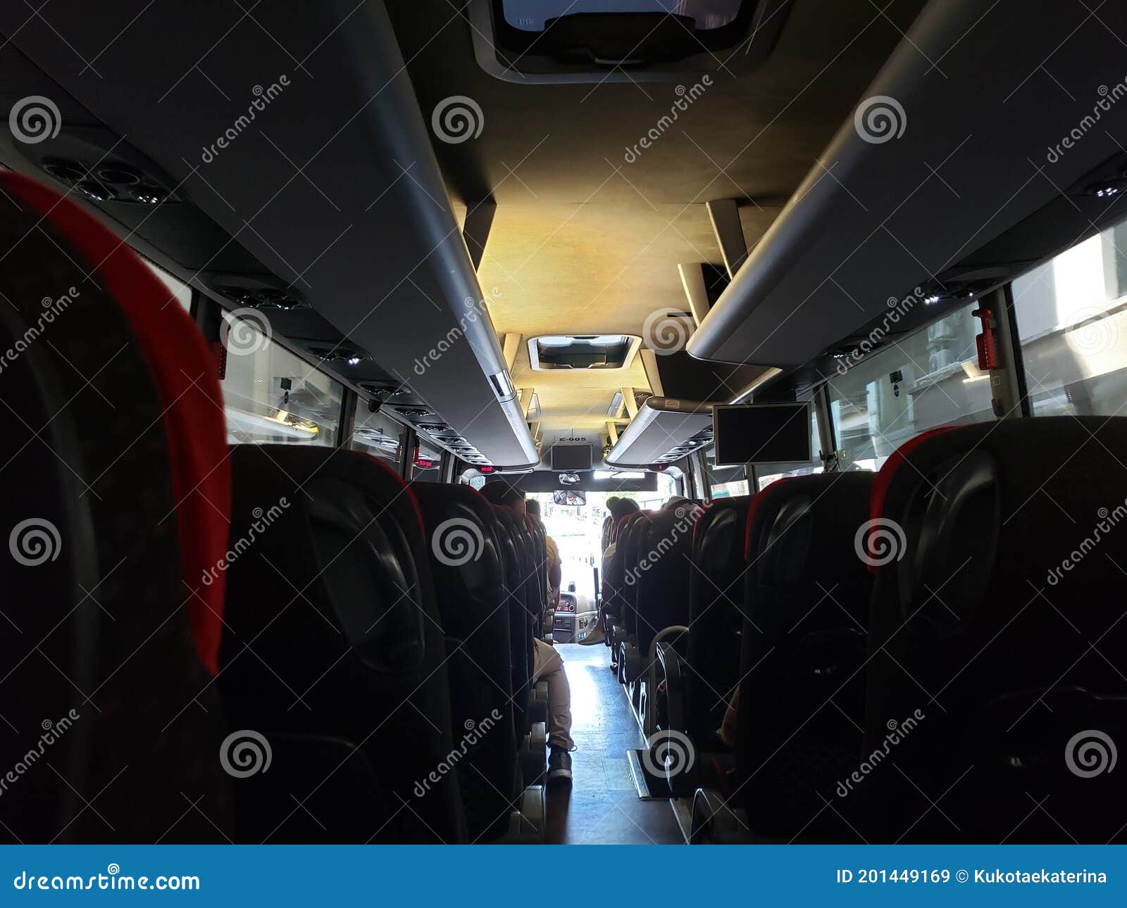 Tourist Bus Salon before Boarding Close Up Stock Image - Image of mask ...
