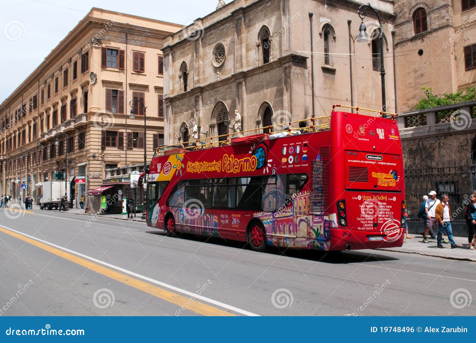 Tourist Bus on Street of Palermo Editorial Photo - Image of tourist ...