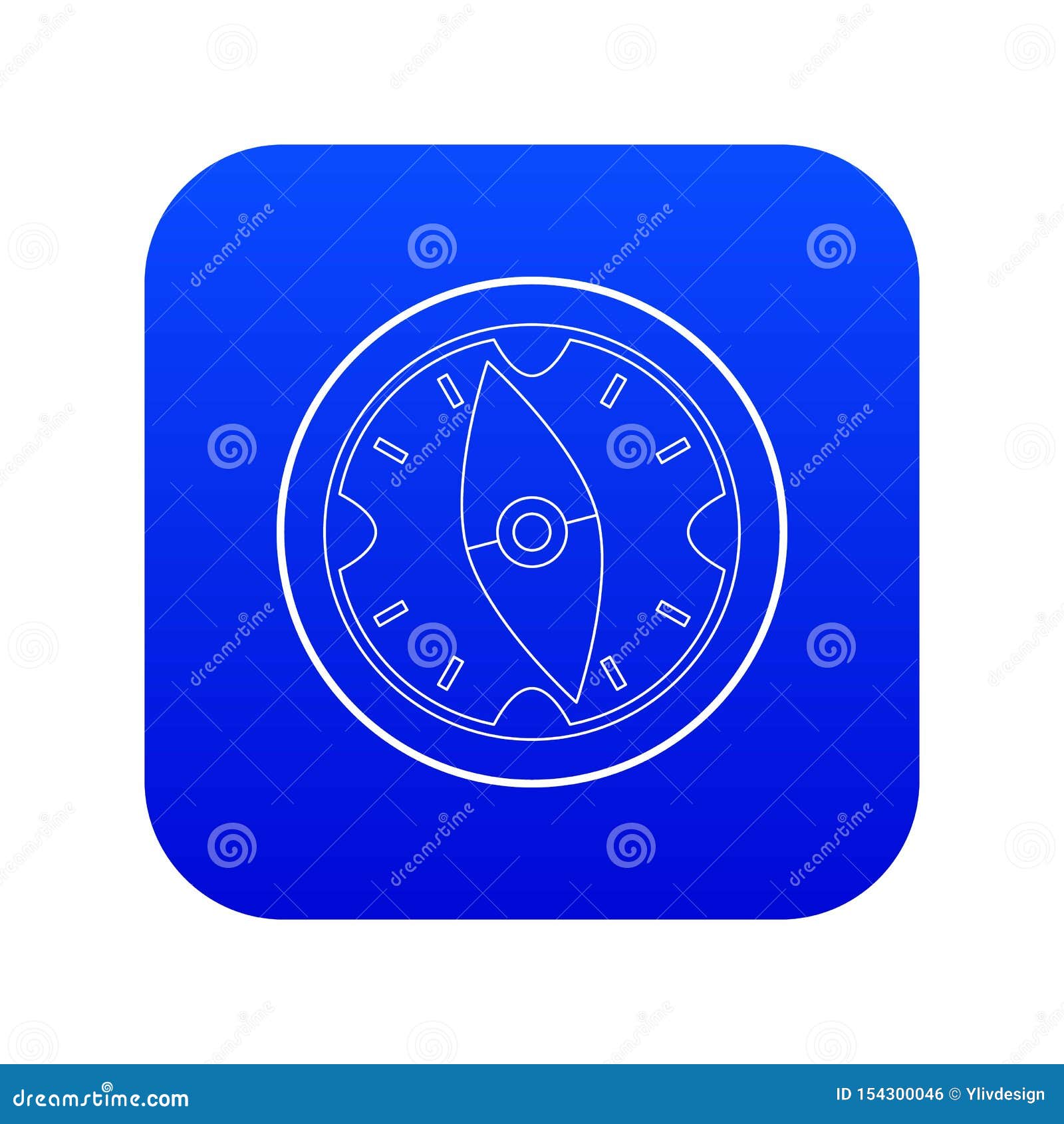 Tourist Compass Icon Blue Vector Stock Vector - Illustration of ...