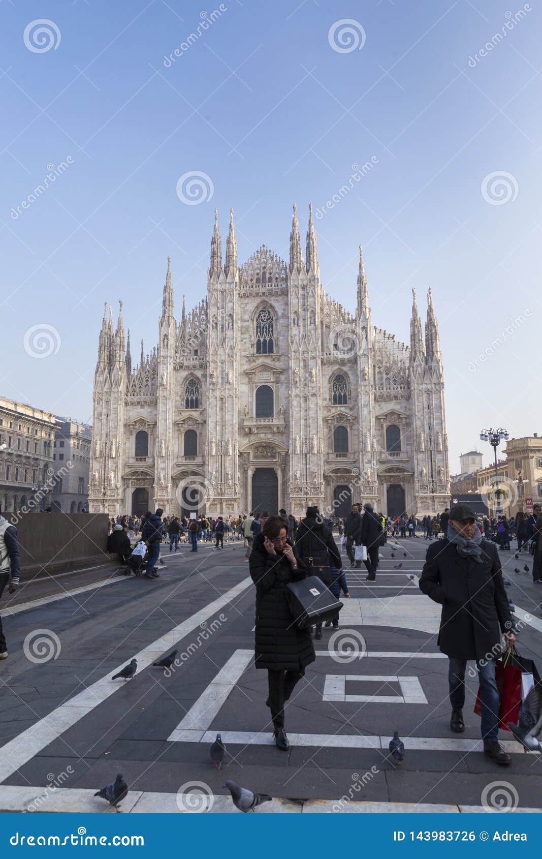 Tourist in Dome Square in Front of Milan`s Dome Editorial Photo - Image ...
