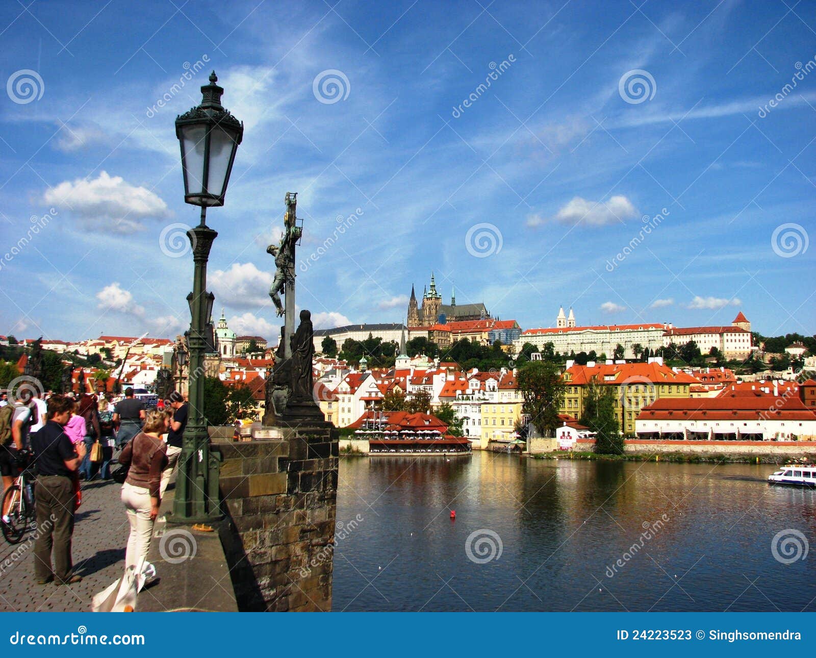 Tourist Enjoying a Nice Summer Day, Prague Editorial Stock Photo ...