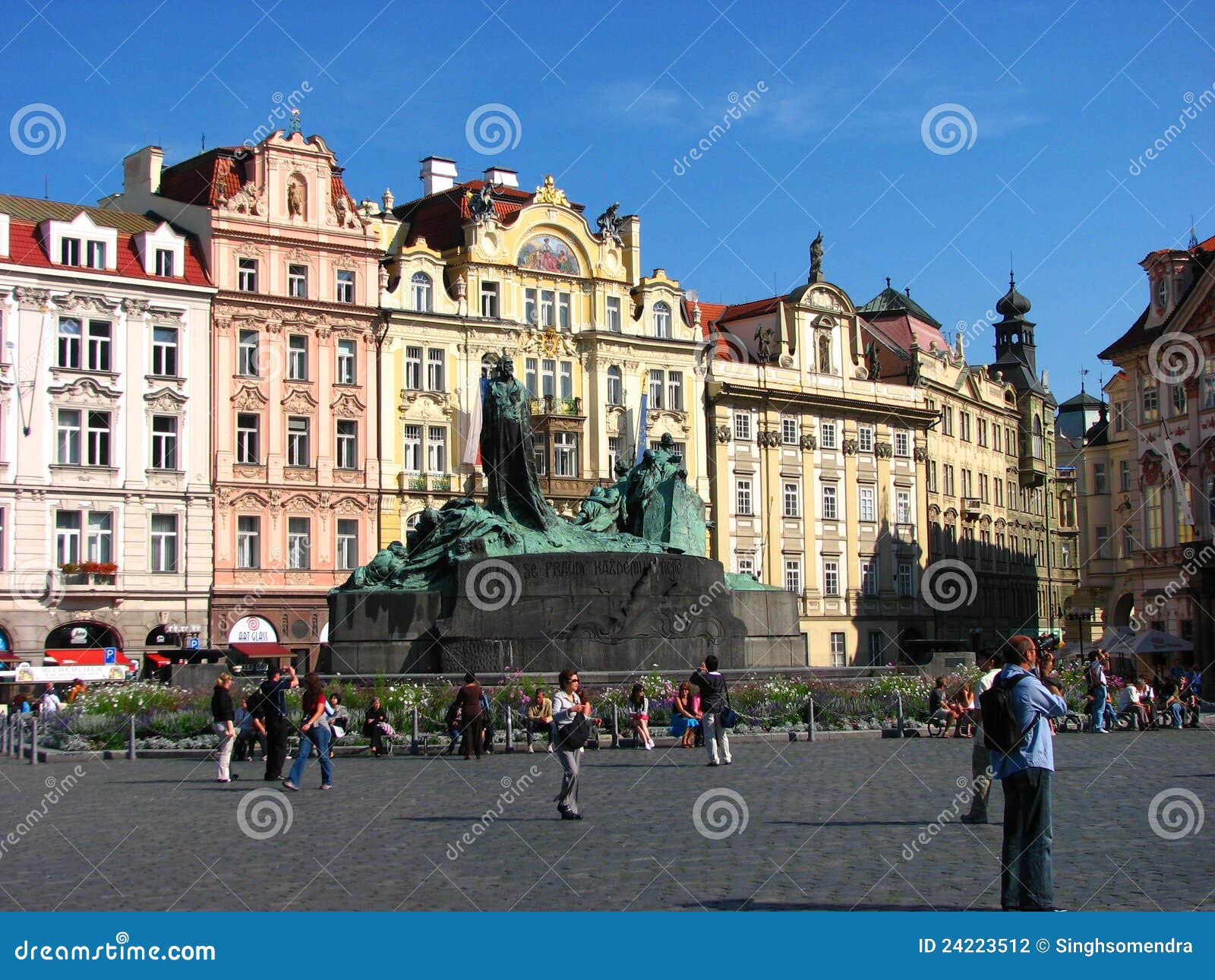 Tourist Enjoying at Old Town Square, Prague Editorial Photography ...