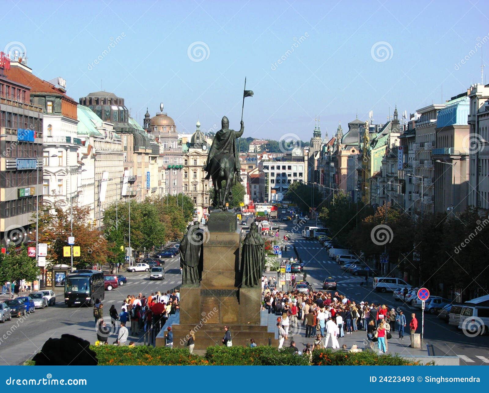 Tourist Enjoying a Summer Day, Wenceslas Square Editorial Stock Photo ...