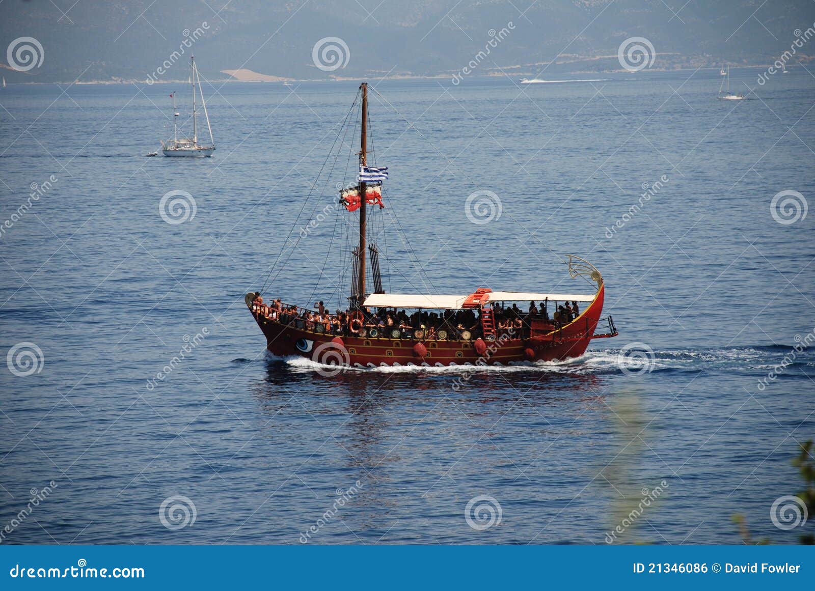 Tourist Excursion Boat, Meganissi Editorial Photo - Image of greece ...