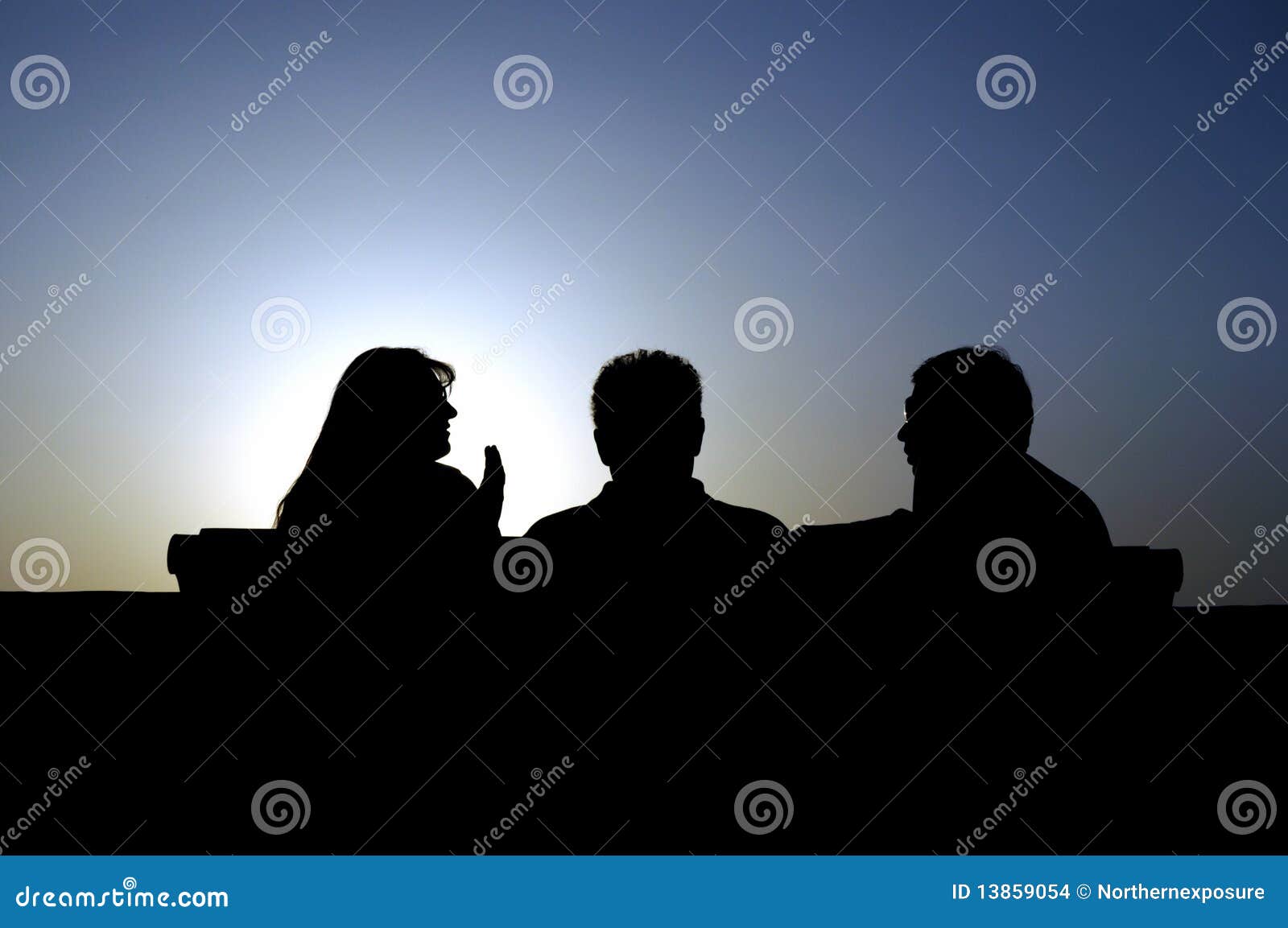 Tourist Friends Talking at Sunset Stock Photo - Image of sunset ...