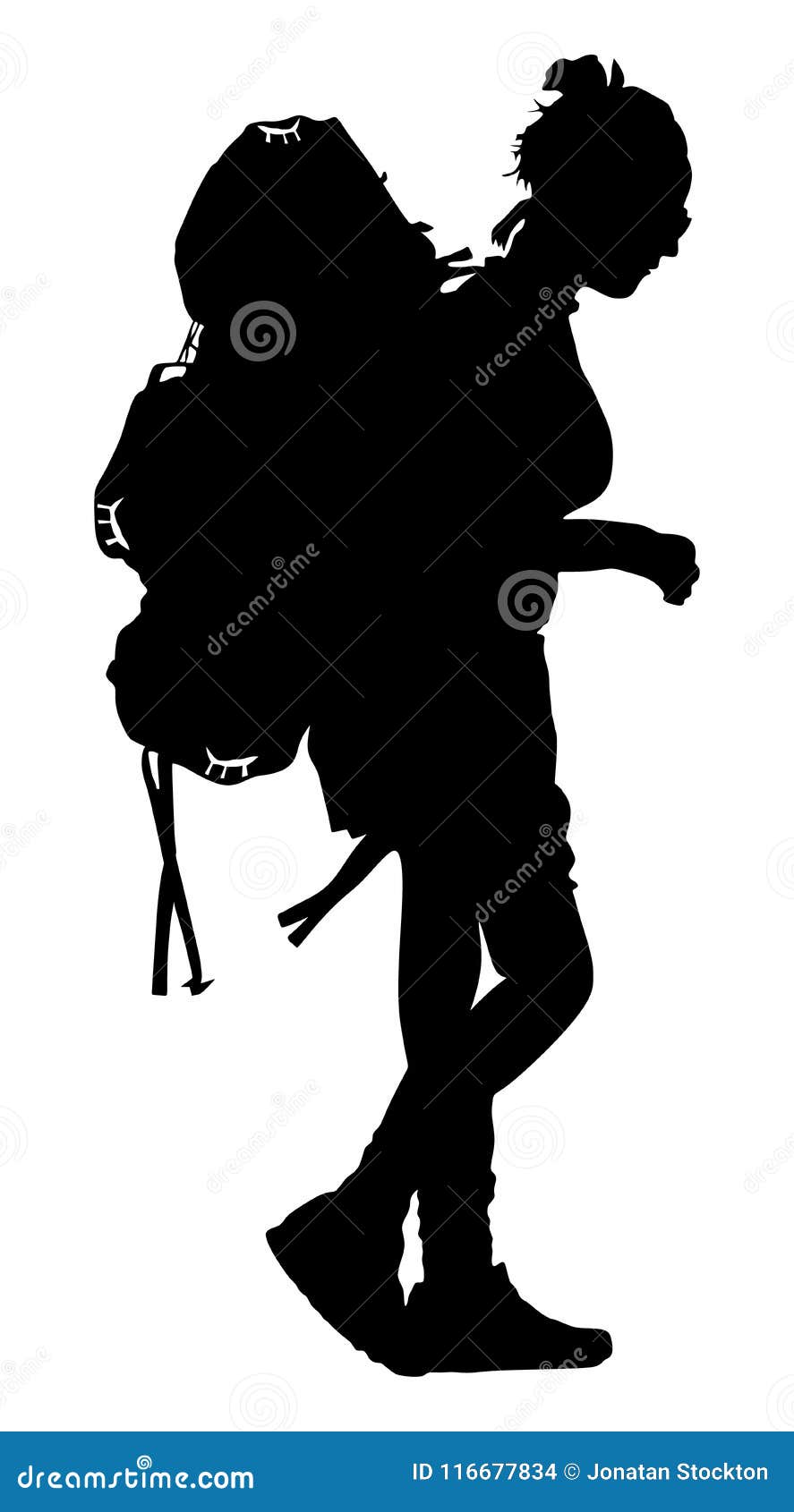 Backpacker Silhouette Vector Backpacker Silhouette Vector