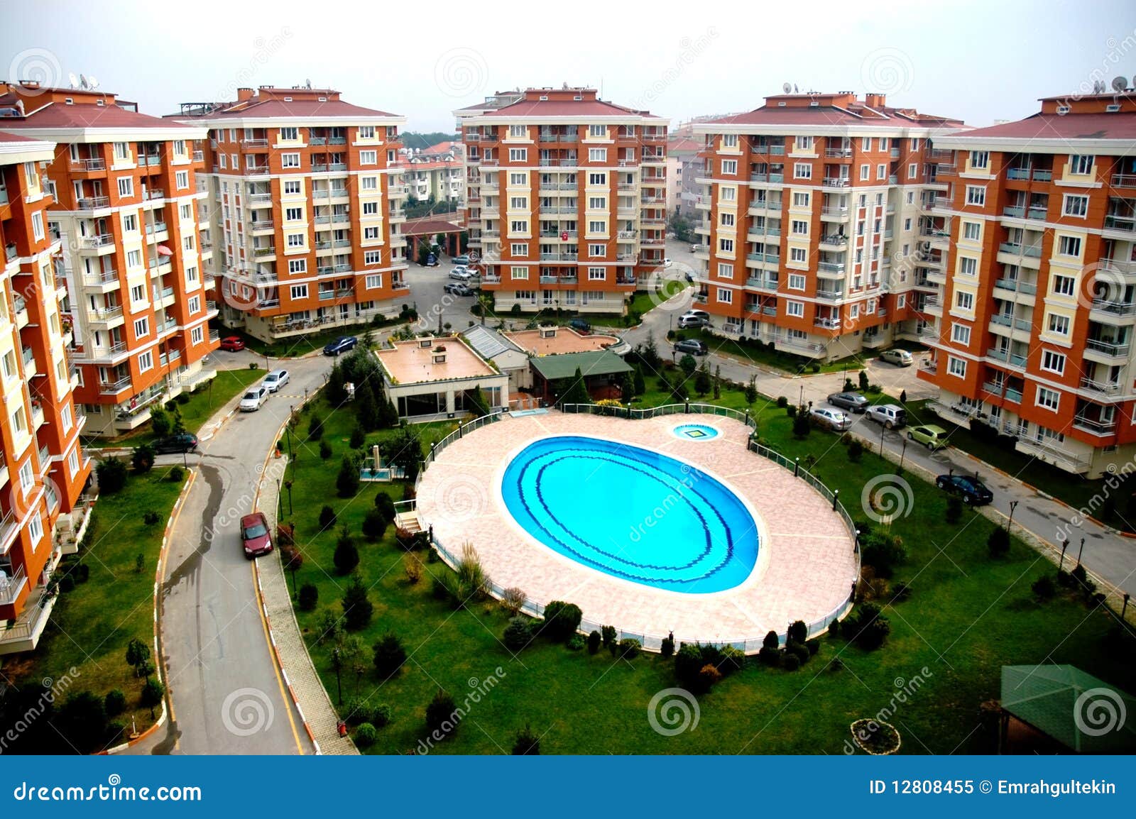 Tourist hotel complex stock image. Image of scenic, facade - 12808455