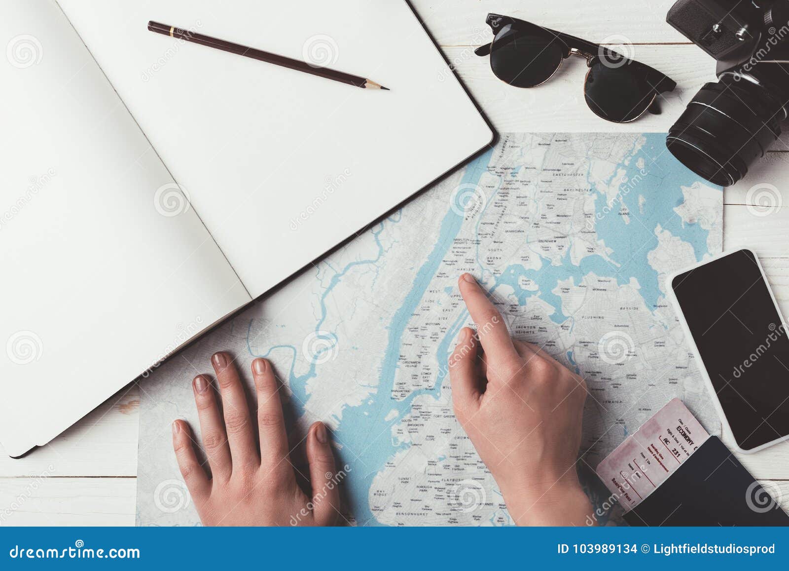 Man looking at map stock photo. Image of showing, gesturing - 103989134