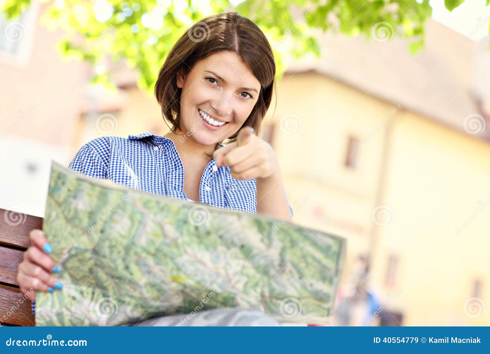 Tourist with map stock image. Image of city, smiling - 40554779