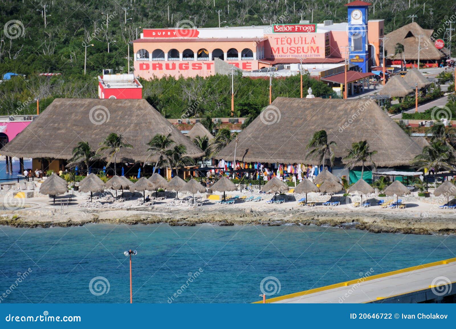 Tourist Pier in Costa Maya, Mexico Editorial Photography - Image of ...