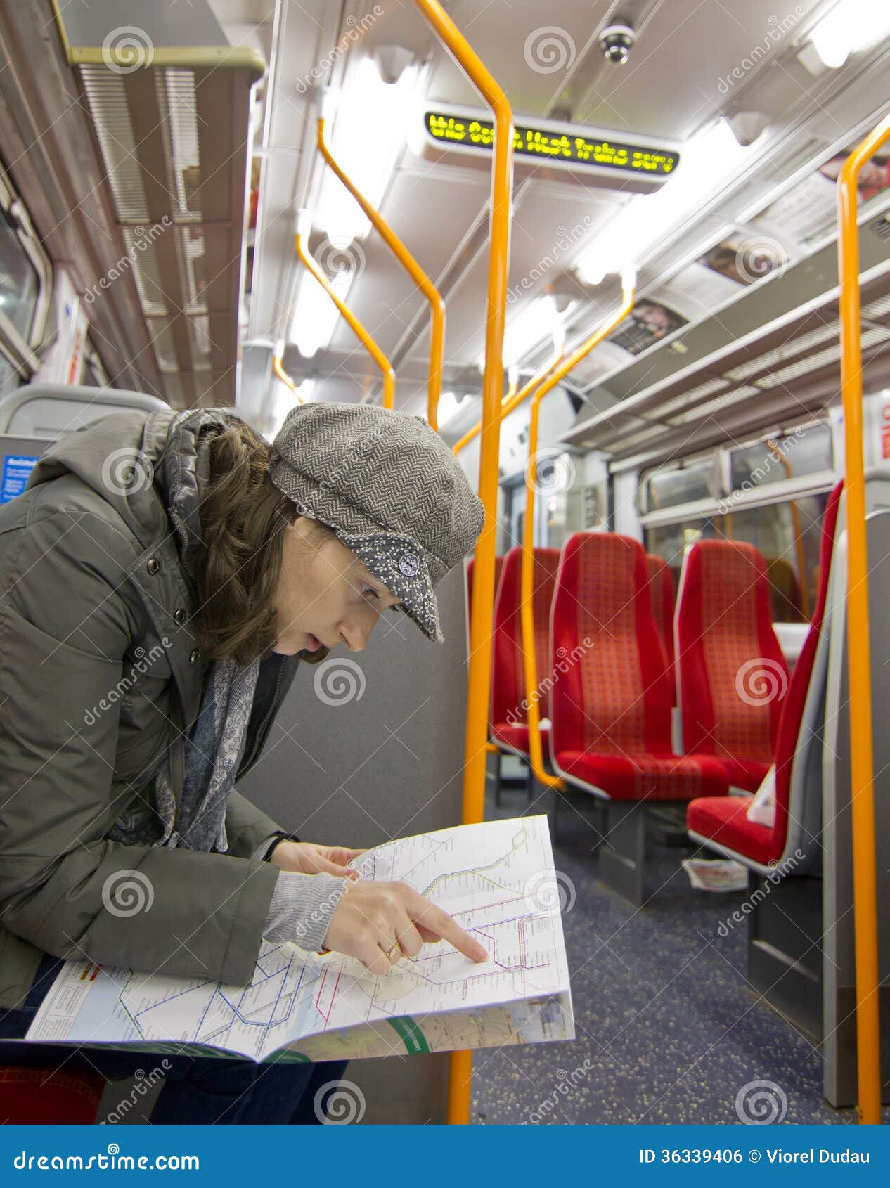 Tourist reading directions stock photo. Image of train - 36339406