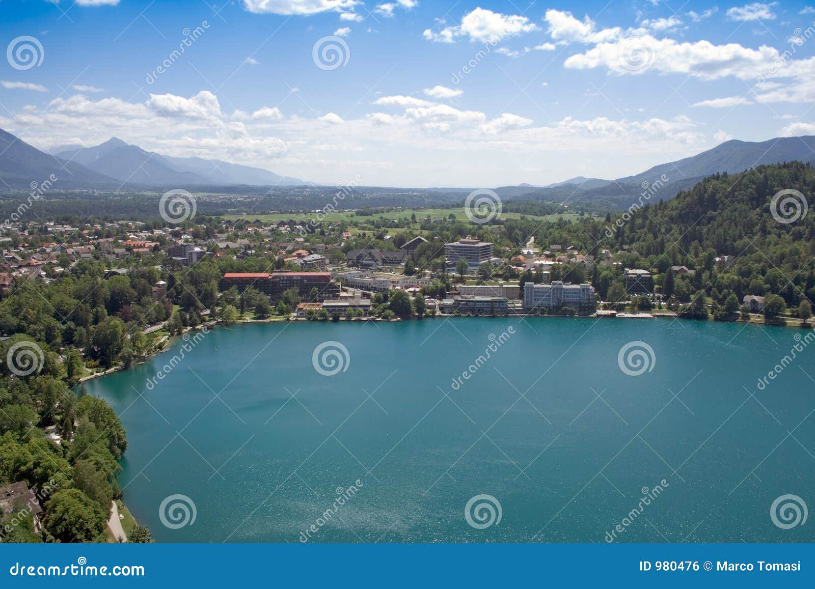 Tourist resort over a lake stock photo. Image of travel - 980476