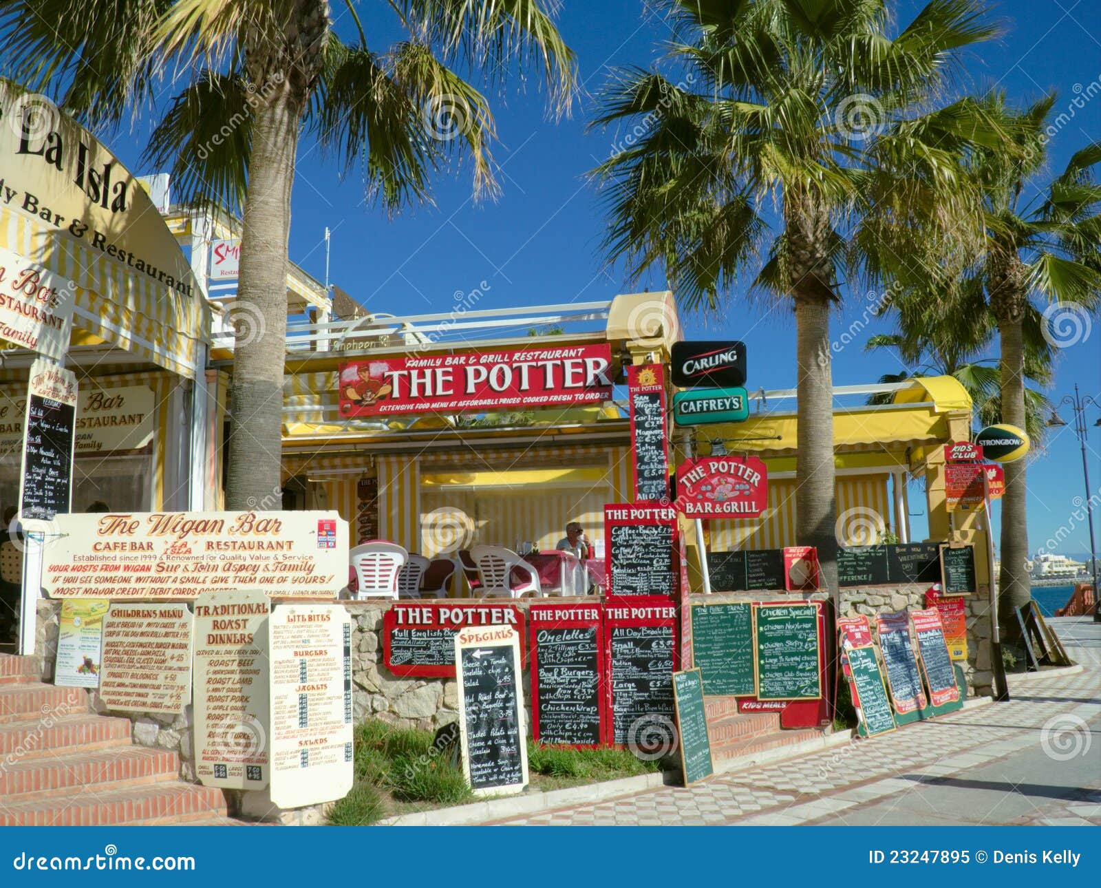 Tourist Restaurant Menu Signs, Spain Editorial Image - Image of carling ...