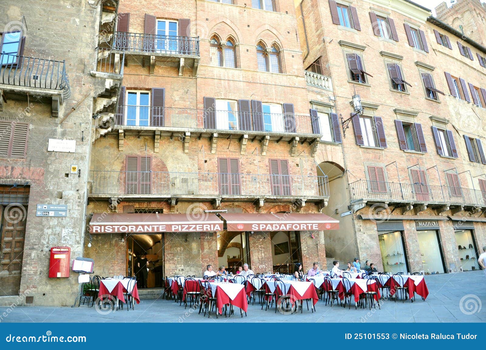 Tourist Restaurant in Siena, Italy Editorial Stock Photo - Image of ...