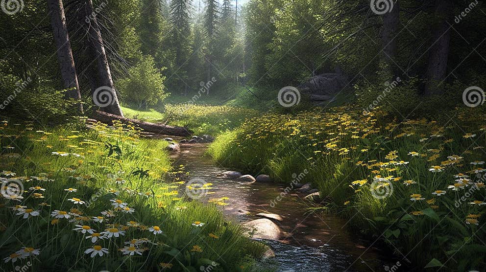 Tourist Route. a Bumpy Path Covered with Stones Hidden in Dense Forest ...