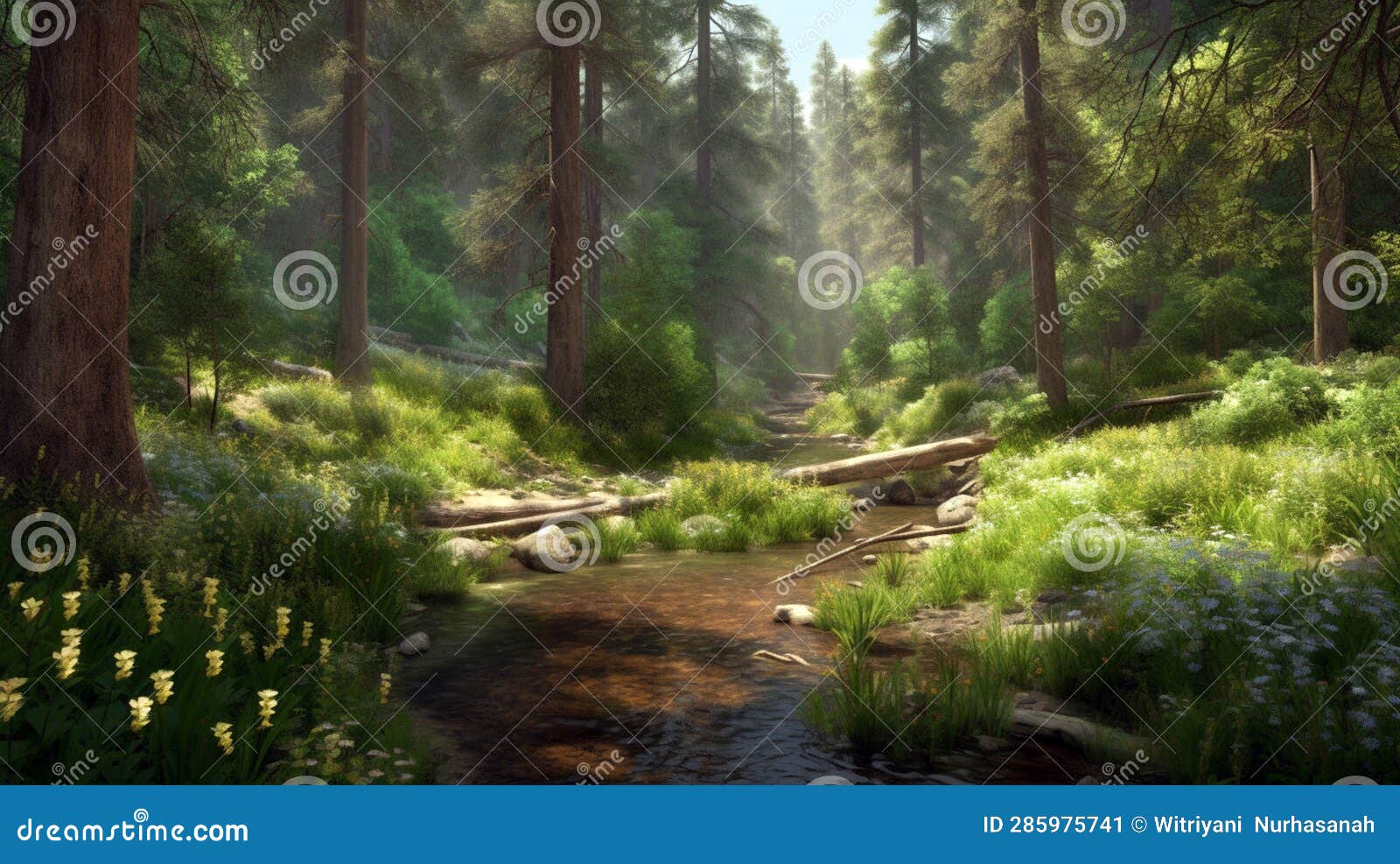 Tourist Route. a Bumpy Path Covered with Stones Hidden in Dense Forest ...