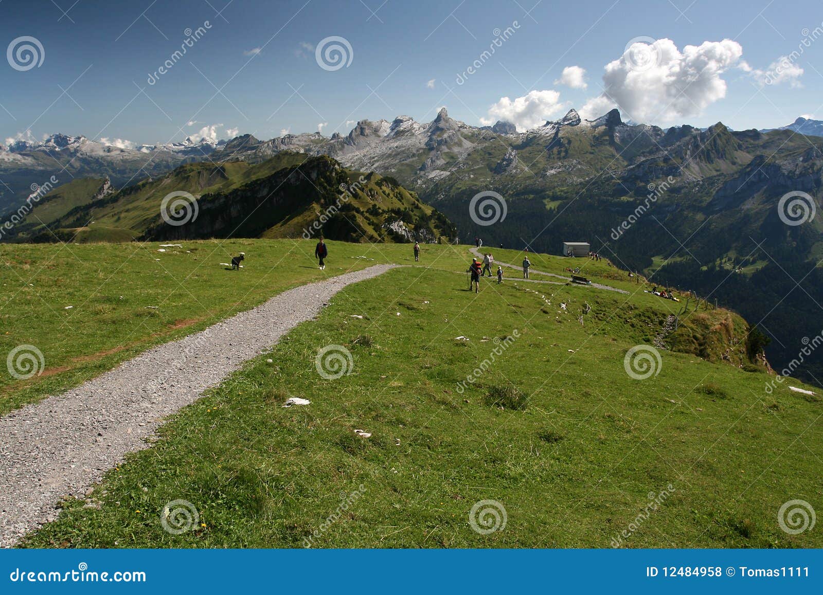 Tourist Route in Swiss Alps Stock Photo - Image of holidays, blue: 12484958