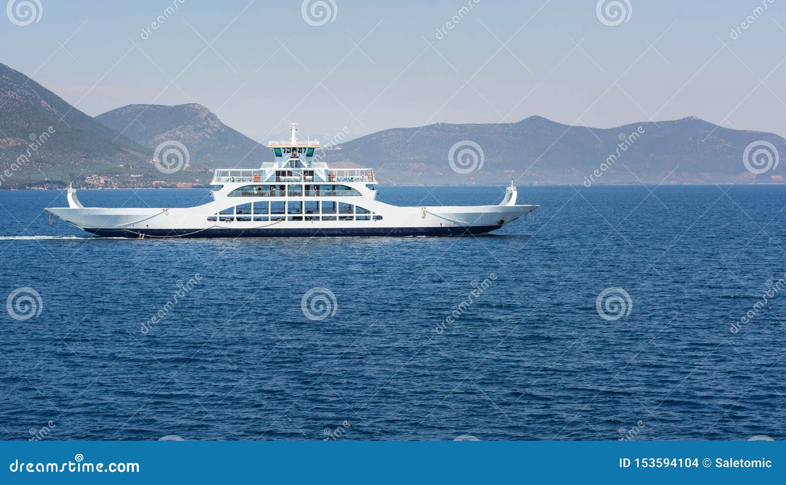 Tourist Ship Sailing in the Sea Stock Photo - Image of cruise, tourist ...
