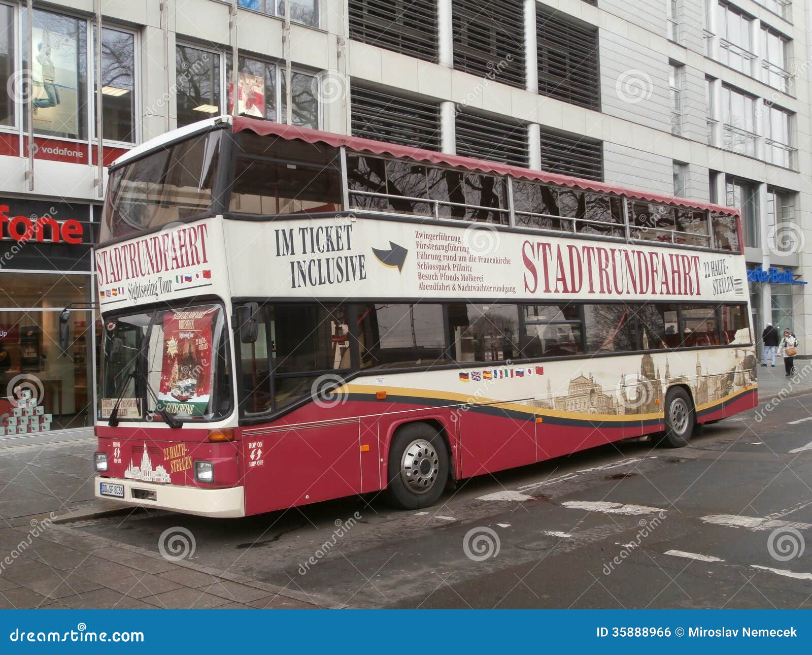 Tourist Sightseeing Bus in Dresden, Germany Editorial Photo - Image of ...