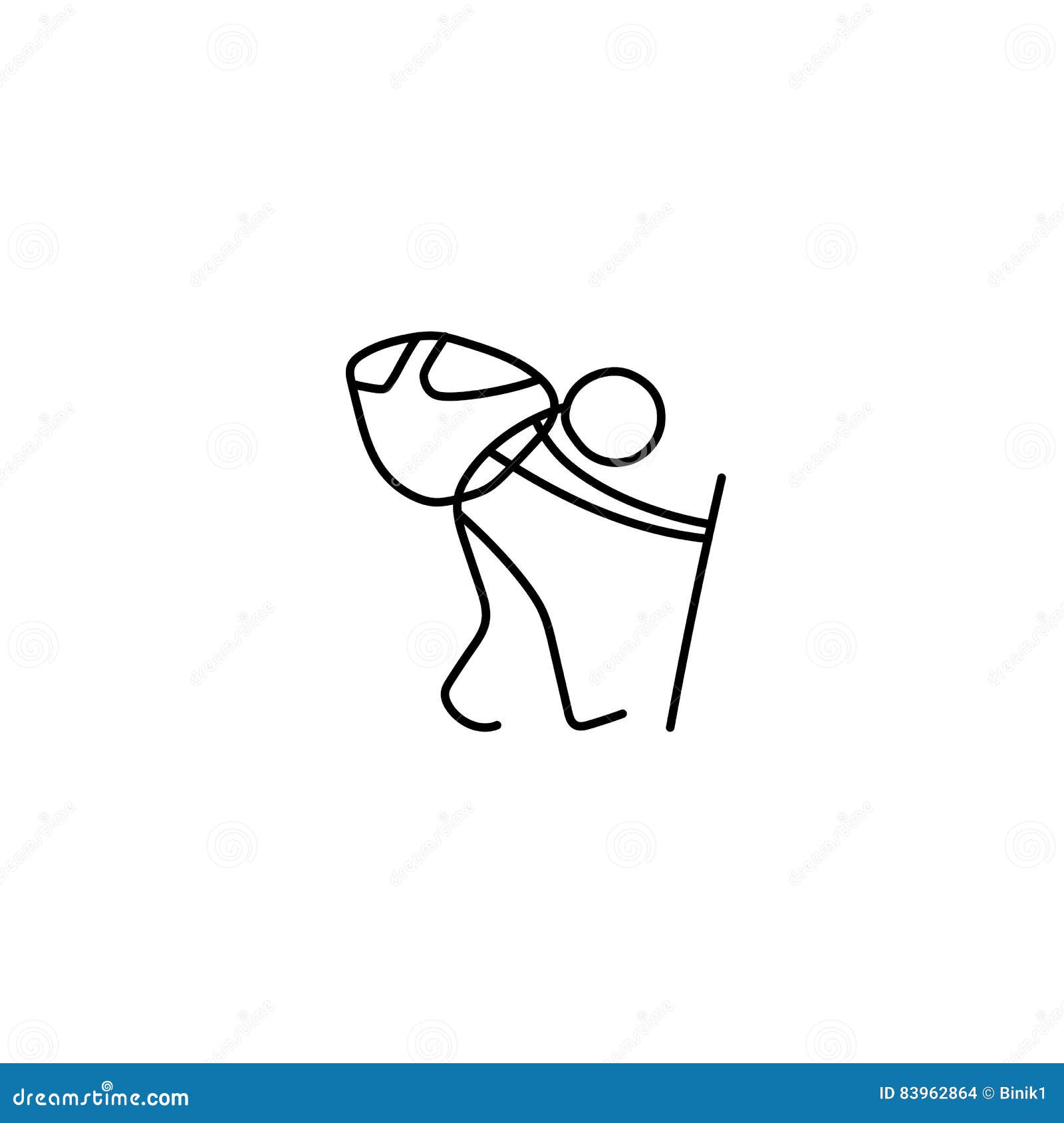 Tourist stick figure stock vector. Illustration of graphic - 83962864