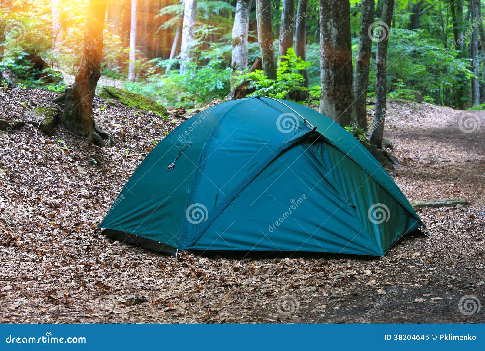 Tourist tent in forest stock image. Image of warmth, refuge - 38204645