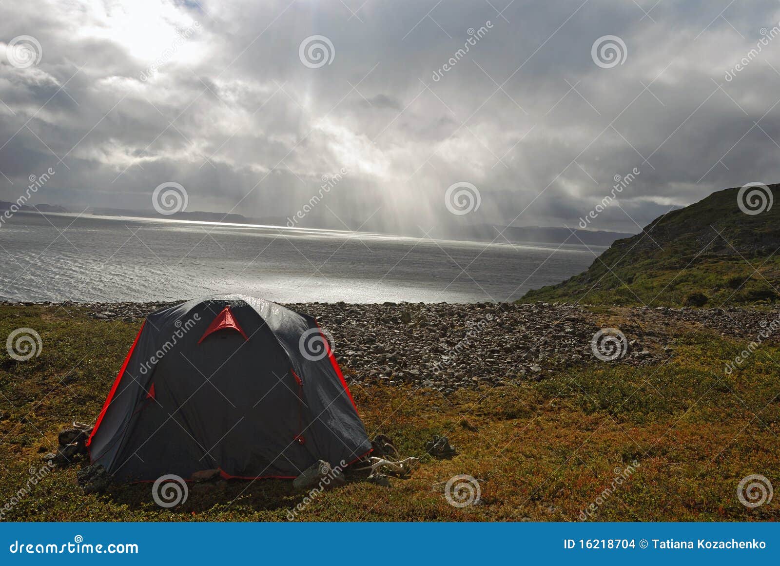 Tourist tent in storm stock photo. Image of thunder, tent - 16218704
