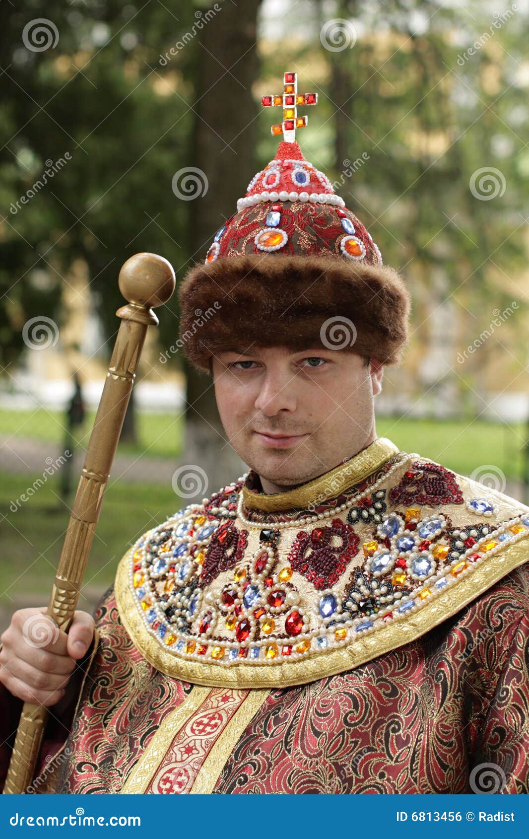 Tourist in tsar s clothes stock photo. Image of russia - 6813456