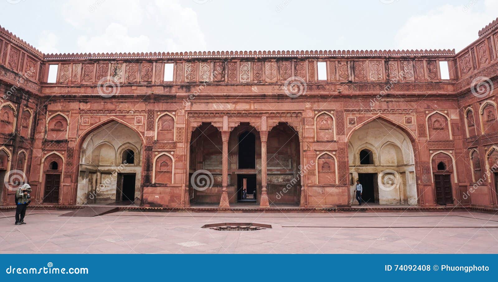 A Tourist Visit the Sand Stone Building in Agra, India Editorial Stock ...