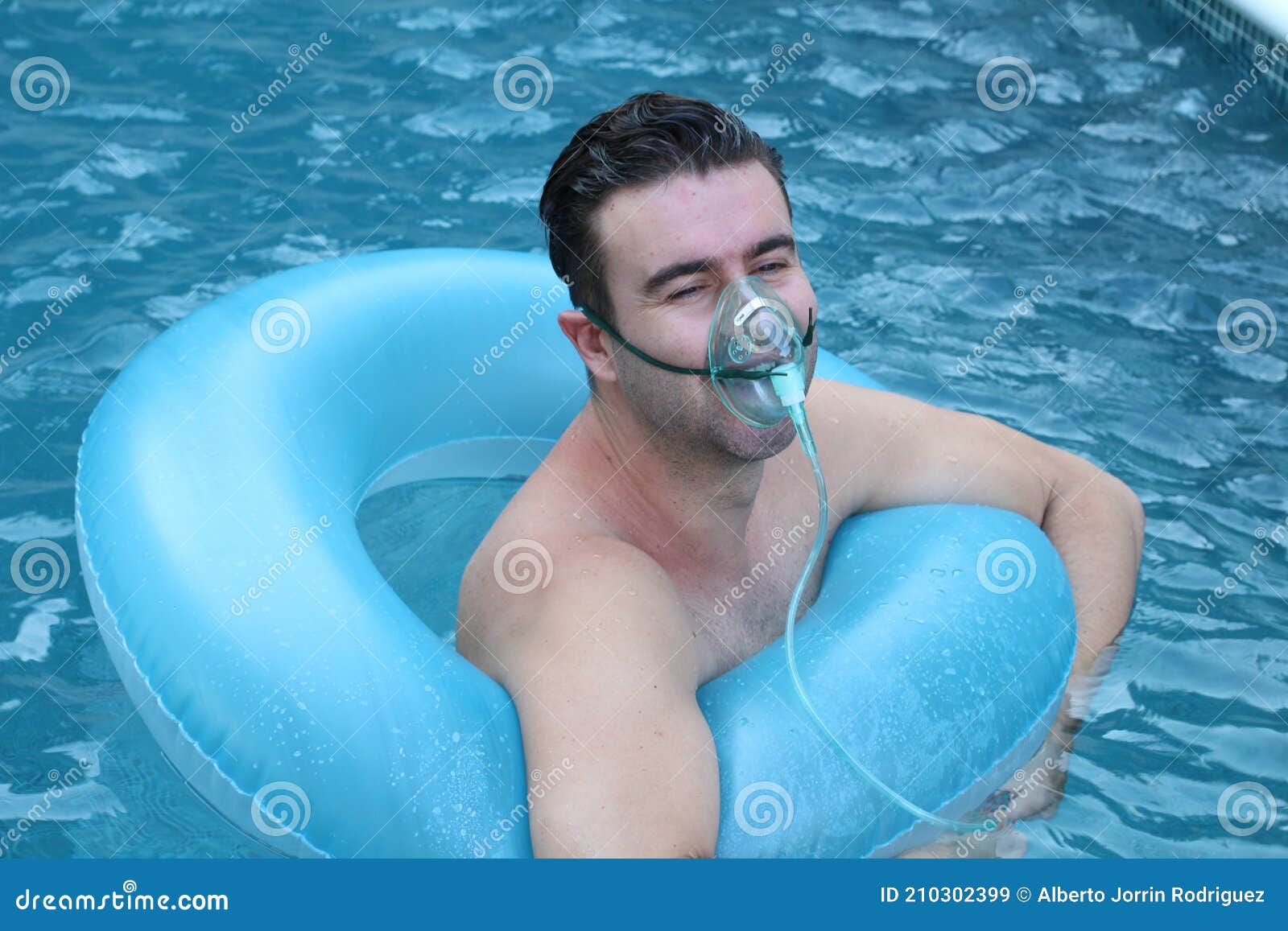 Tourist in the Water Wearing Oxygen Mask Stock Image - Image of dive ...