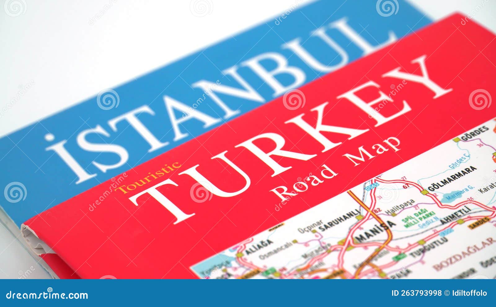 Touristic Road Maps of Turkey, Istanbul in Turkish Language Stock Photo ...