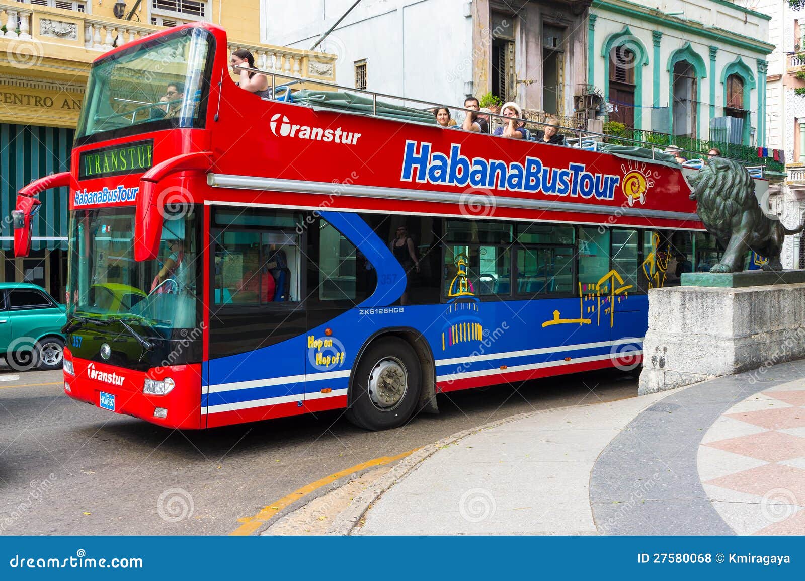 Touristic Sightseeing Bus in Old Havana Editorial Stock Photo - Image ...