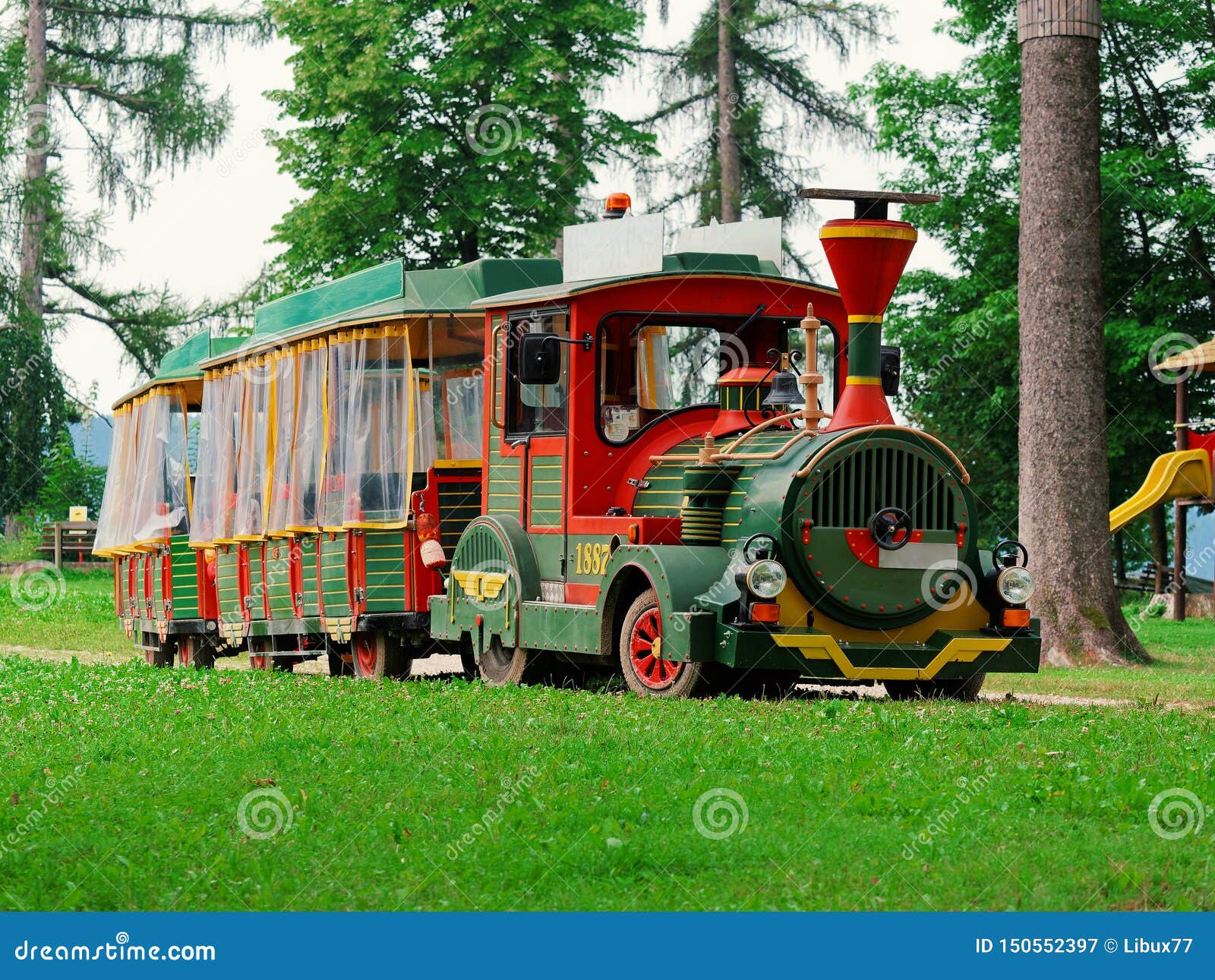 Touristic Train Fake Old Style Locomotive Royalty-Free Stock Image ...